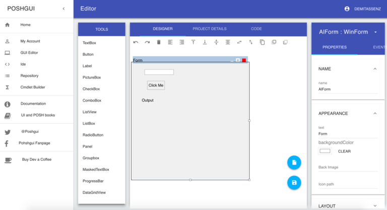A Gui For Powershell Scripts Demitasse